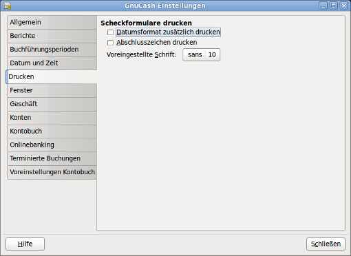 2.4. GnuCash Einstellungen anpassen